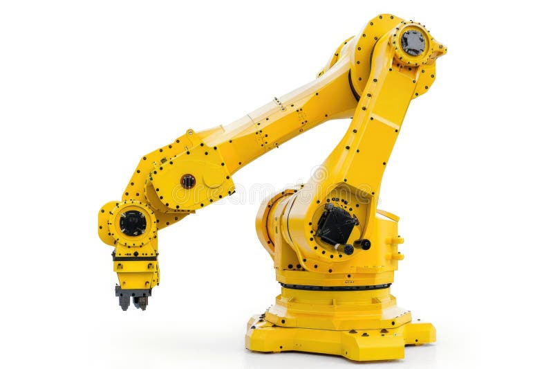 A Single Yellow Robot Standing on a White Background, Ready for Action ...