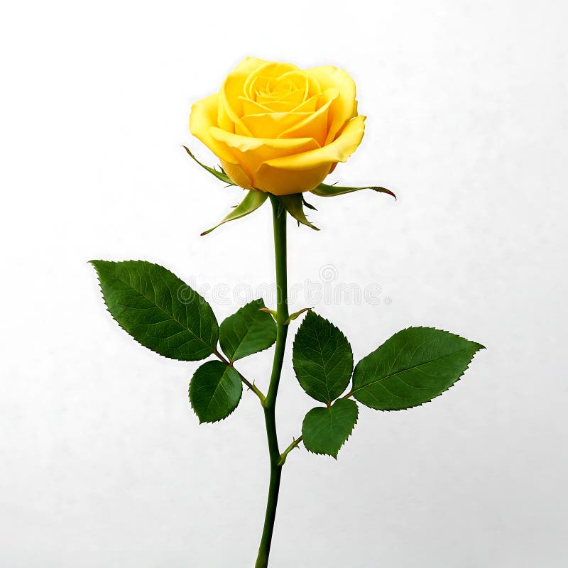 Single yellow rose stock photo. Image of yellow, green - 24397568