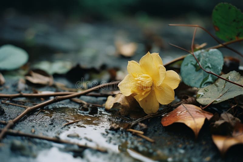 Single yellow rose stock photo. Image of yellow, green - 24397568