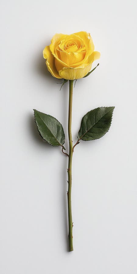 Single yellow rose stock photo. Image of yellow, green - 24397568