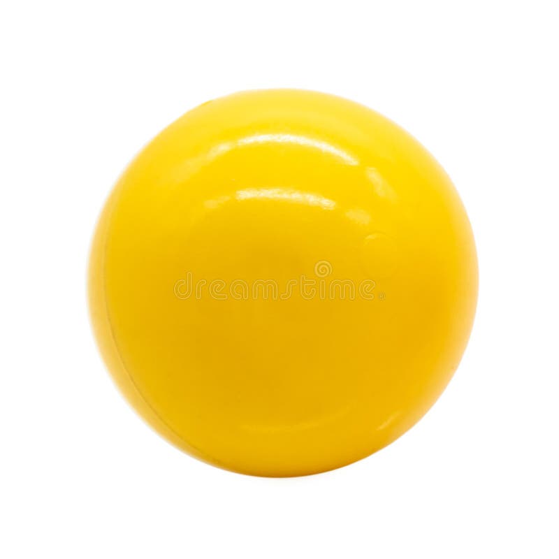 A Single Yellow Round Toy Marble or Ball Stock Photo - Image of ...