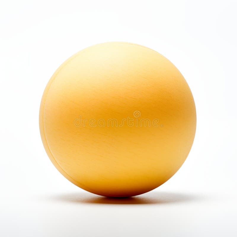 Single Yellow Sphere Object with Smooth Surface Stock Illustration ...