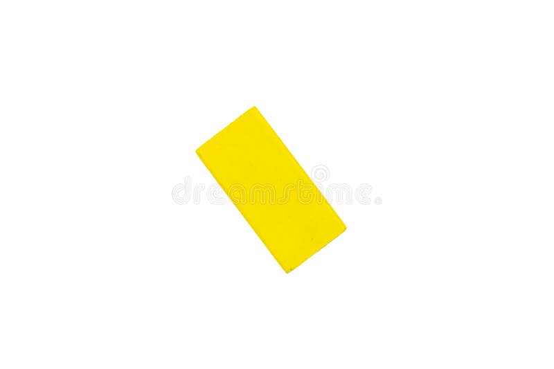 Single Yellow Wooden Block Isolated on White Background Stock Photo ...