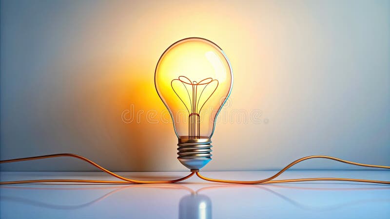 A SingleLine Lightbulb a Minimalist HandDrawn Sketch Symbolizing Ideas ...