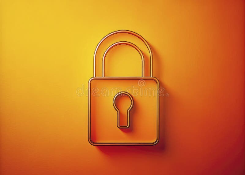 SingleLine Padlock Icon a Minimalist Symbol of Robust Digital Security ...