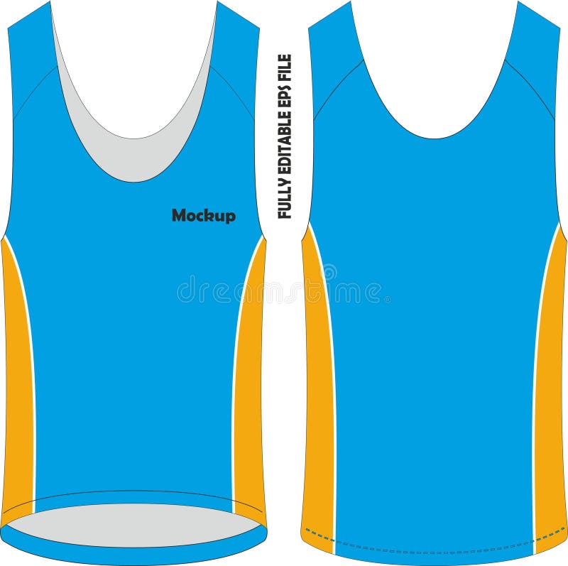 Singlet Mock ups template stock vector. Illustration of jersey - 344638575