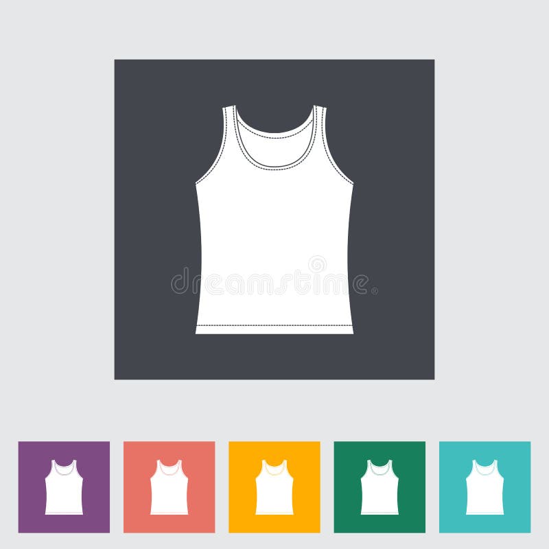 Singlet single flat icon. stock vector. Illustration of design - 90678869