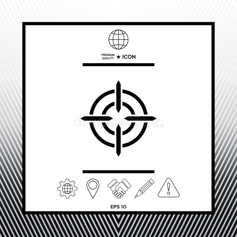 Aim icon symbol stock vector. Illustration of modern - 110151795