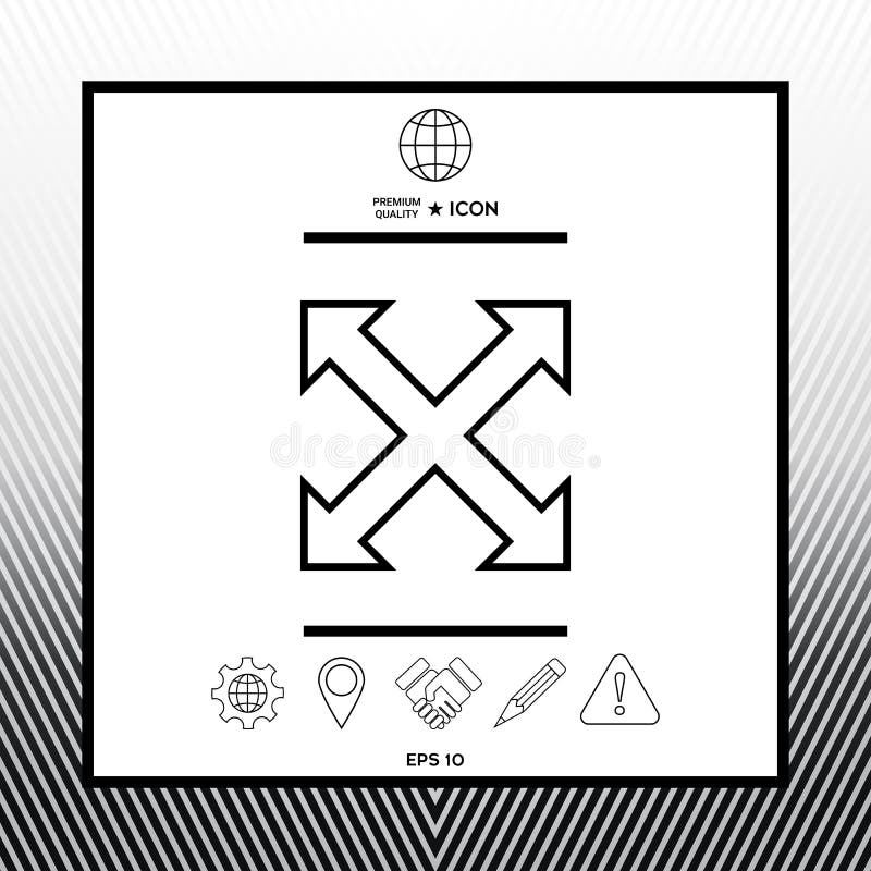 Extend, Resize, Enlarge Line Icon Stock Vector - Illustration of ...