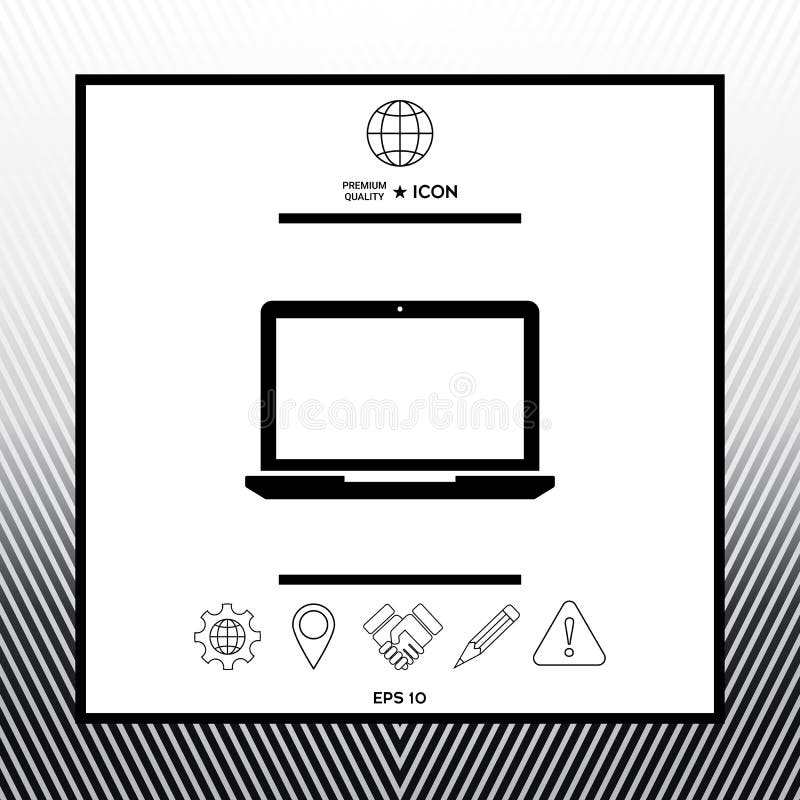 Laptop symbol Icon stock vector. Illustration of screen - 110167758