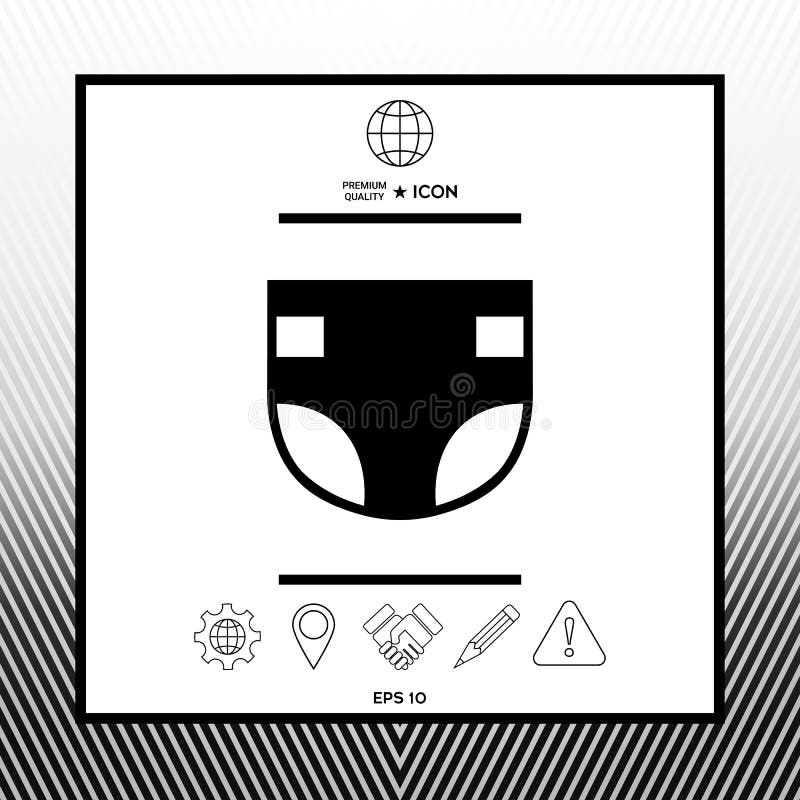 Nappy symbol icon stock vector. Illustration of infant - 110168507