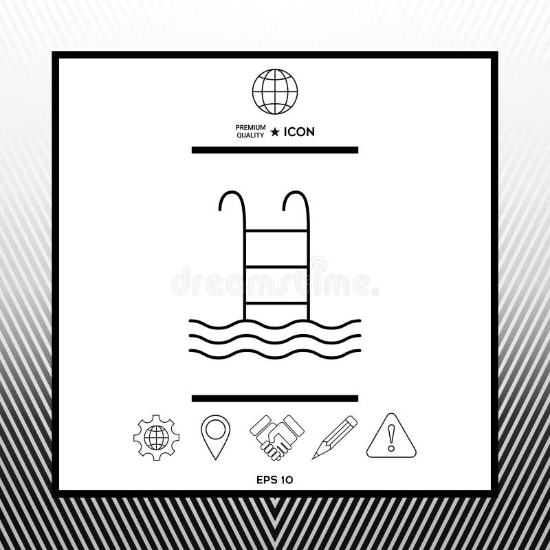 Pool symbol icon stock vector. Illustration of graphic - 110168959