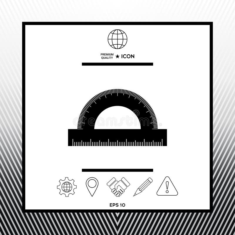 Protractor symbol icon stock vector. Illustration of geometry - 110169036