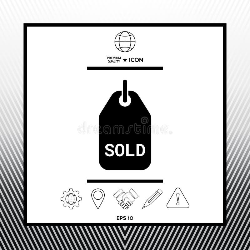 Sold tag symbol stock vector. Illustration of packaging - 110169475