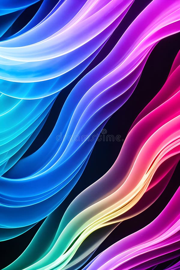 A Singular Intricately Flowing Different Colored Smoke Stream Against ...