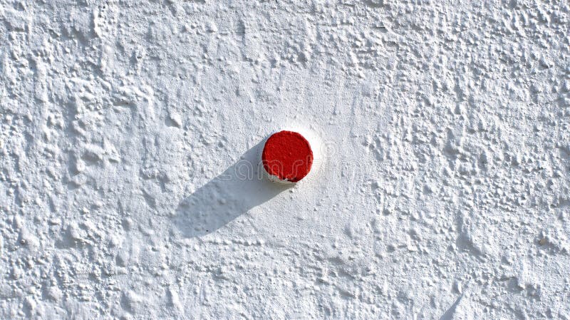 Singular Red Dot, Bold Minimalist Symbolism on White Canvas, Generated ...
