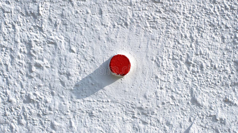 Singular Red Dot, Bold Minimalist Symbolism on White Canvas, Generated ...