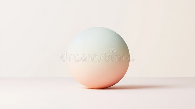 A Singular Smooth Sphere Featuring a Gentle Gradient of Colors Sits on ...