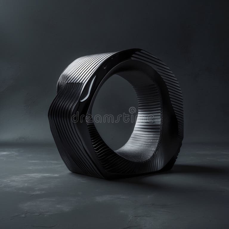 A Singular, Streamlined Object in Deep Black, Exhibiting a Fusion of ...