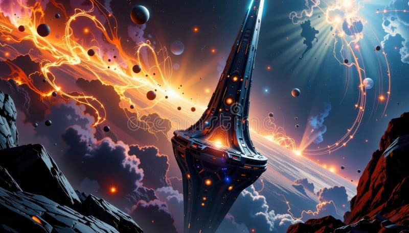 The Singularity Spire of Eternal Dawn, Rising from the Core of a ...