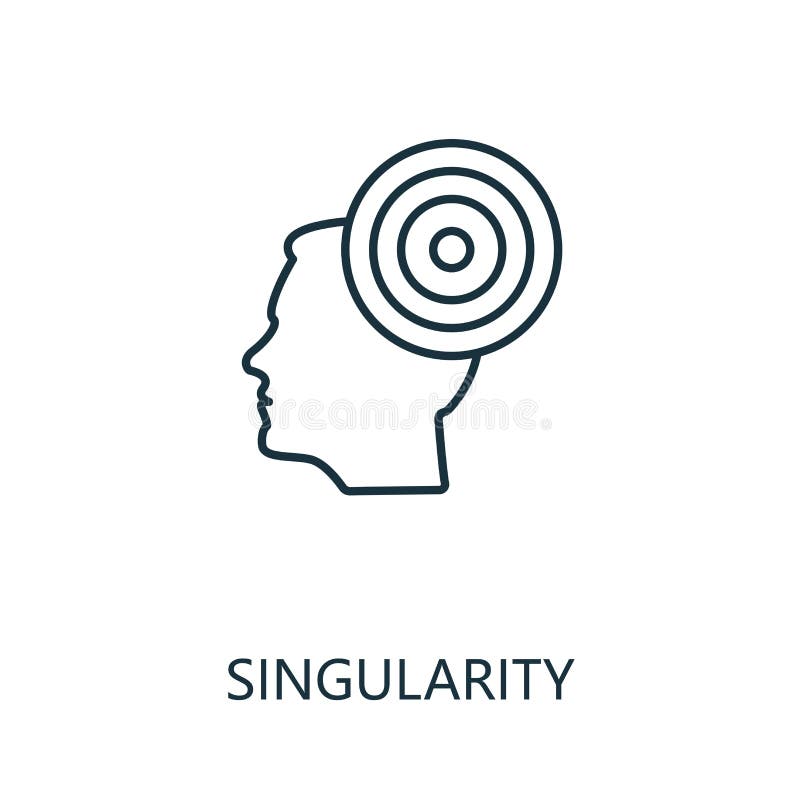 Singularity Icon in Two Colors Design. Premium Style from Artificial ...