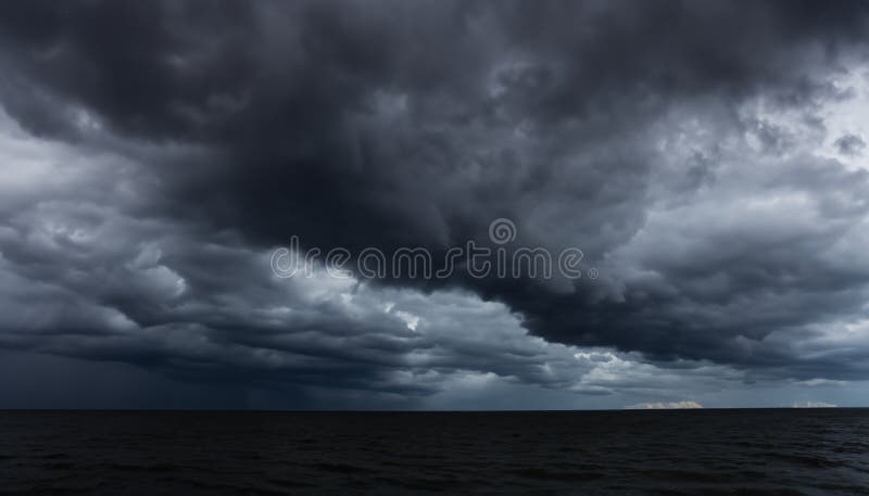 Sinister Black Storm Clouds Gather, Casting a Shadow Over the Land ...