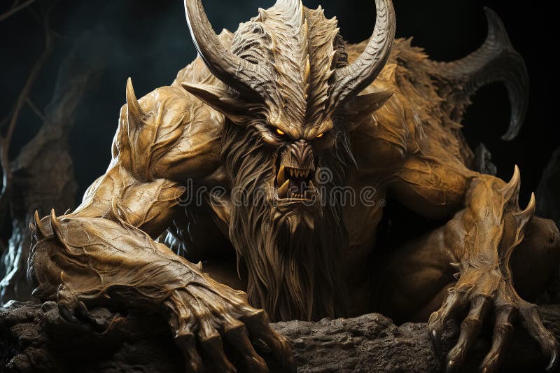 A Sinister Demon, Halloween Monster Concept. Stock Illustration ...