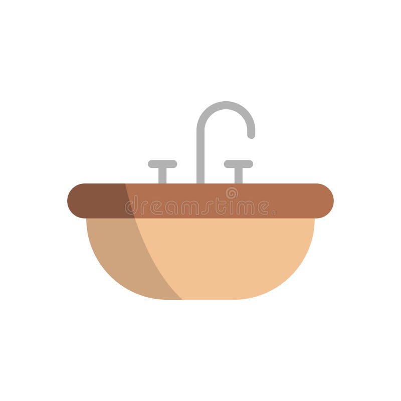 Sink Bathroom Icon Vector Basic Design Simple and Modern Stock Vector - Illustration of sink ...
