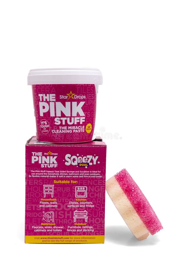 Sink Cleaning Kit. PINK STUFF Cleaning Paste in a Set with a Sponge ...