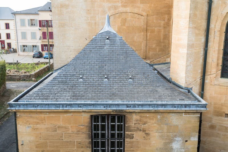 An sink gutter of a roof stock photo. Image of guttering - 134258580