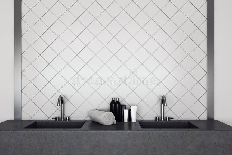 Sink with objects stock illustration. Illustration of interior - 114911802