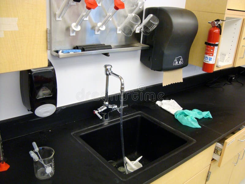 Sink of School Chemical Class Stock Image - Image of class, drier: 47948543