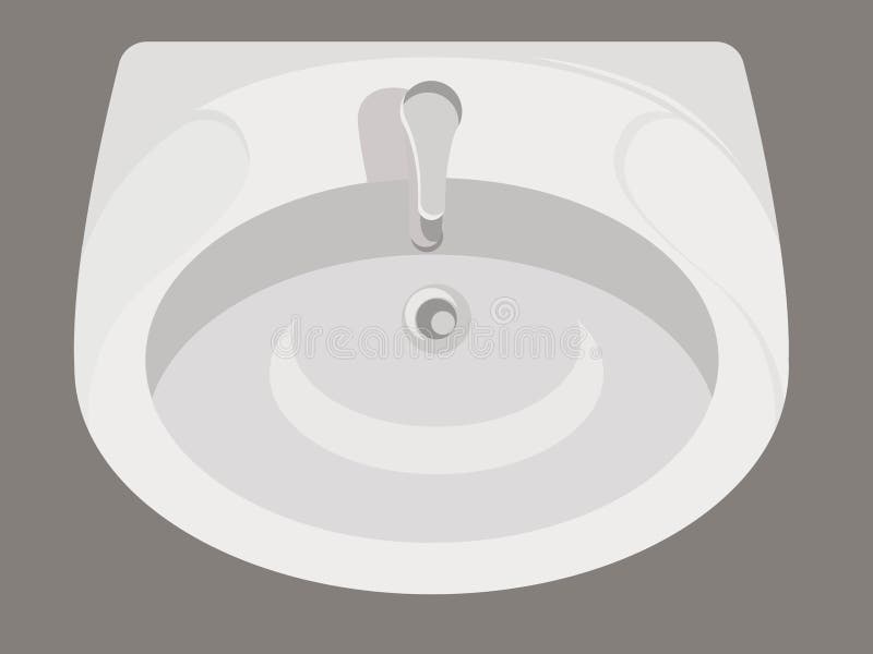 Sink top view stock illustration. Illustration of washroom - 97912414