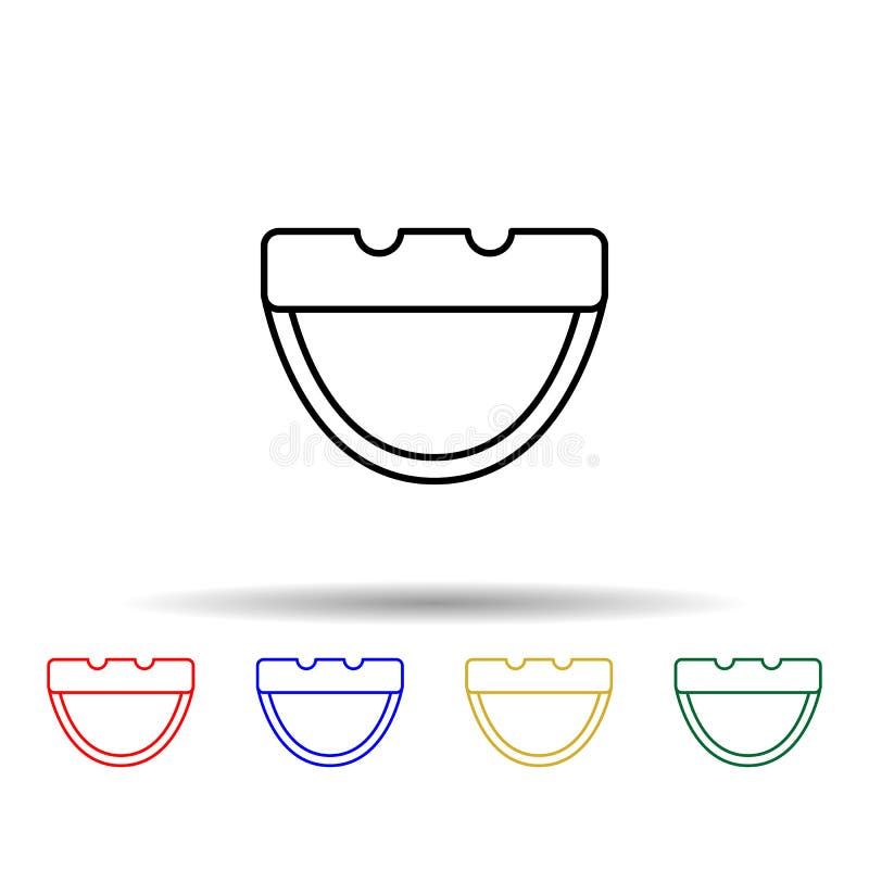 Sink Top View Multi Color Style Icon. Simple Thin Line, Outline Vector of Web Icons for Ui and ...