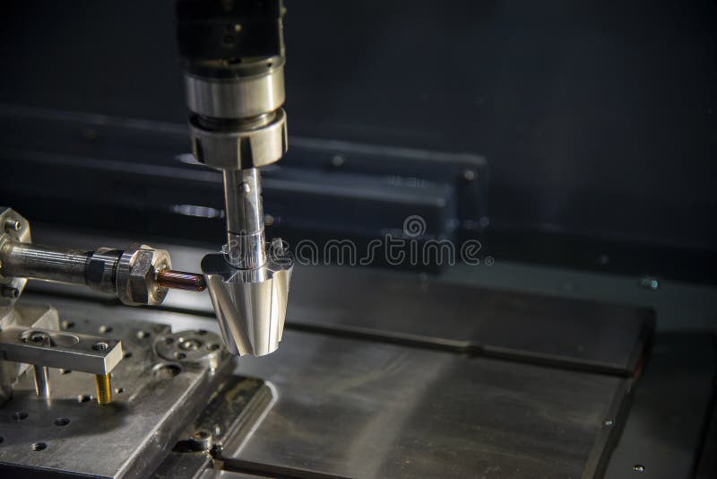 Sinker EDM Manufacturing Process Shapes Metal Stock Image - Image of ...