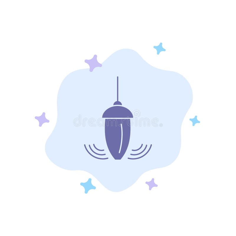 Sinker, Instrument, Measurement, Plumb, Plummet Blue Icon on Abstract ...