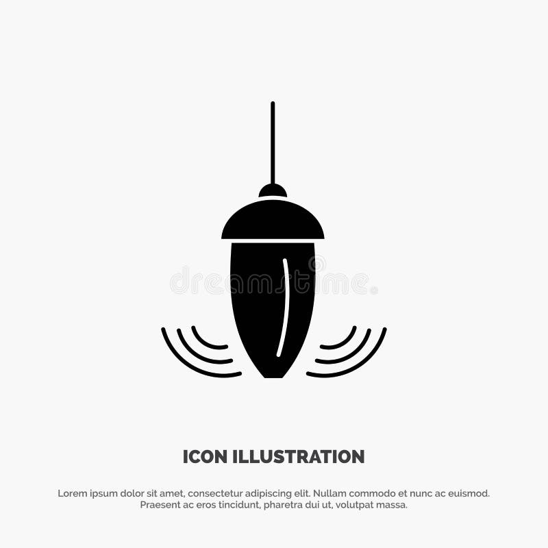 Sinker, Instrument, Measurement, Plumb, Plummet Solid Glyph Icon Vector ...