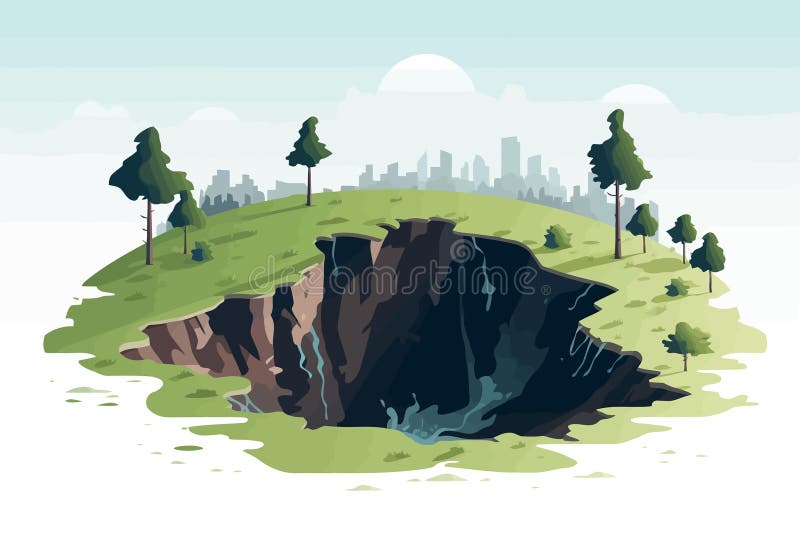 Sinkhole Vector Stock Illustrations – 173 Sinkhole Vector Stock ...