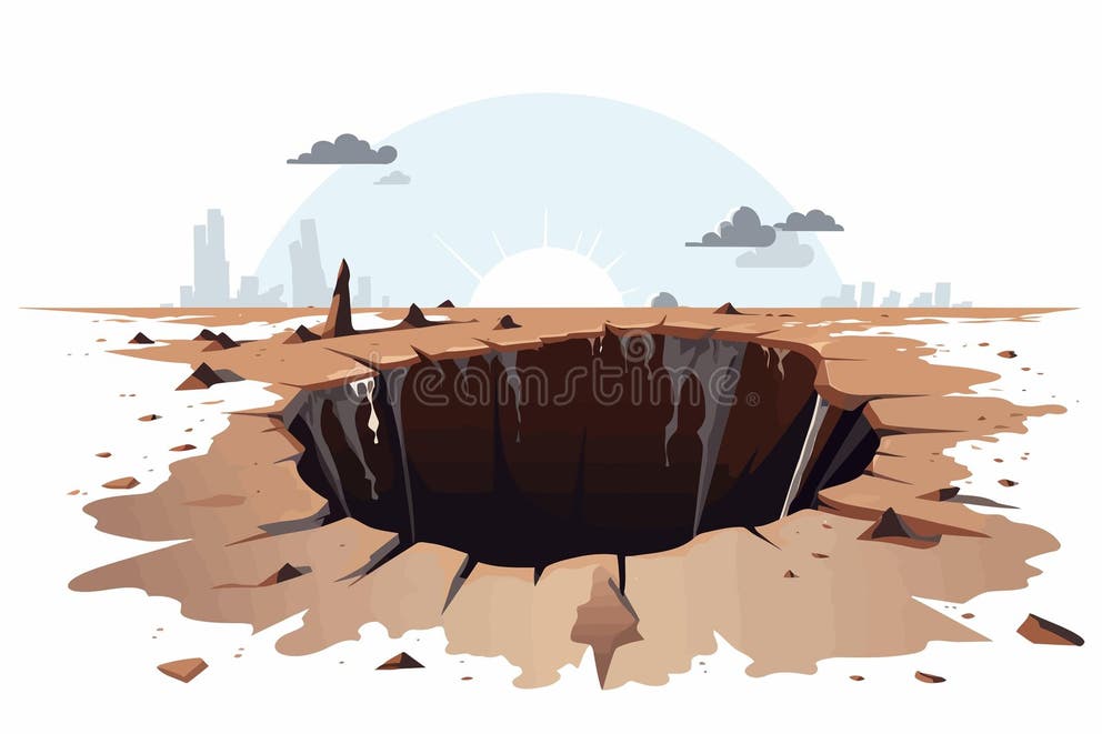 Sinkhole Vector Flat Minimalistic Isolated Illustration Stock Vector ...