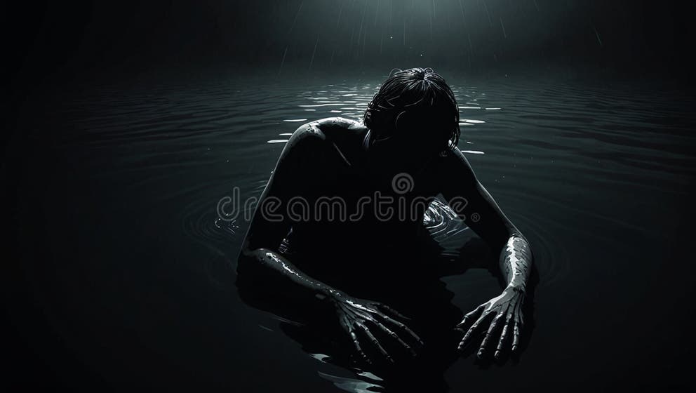 Sinking into the Abyss a Visual Representation of Depression Stock ...