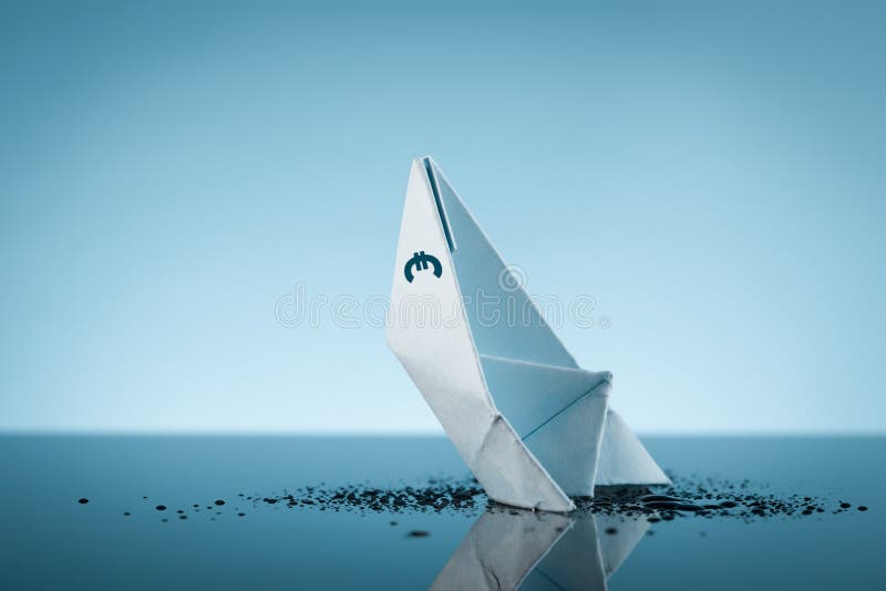 Sinking Euro stock photo. Image of blue, conceptual, paper - 51669922