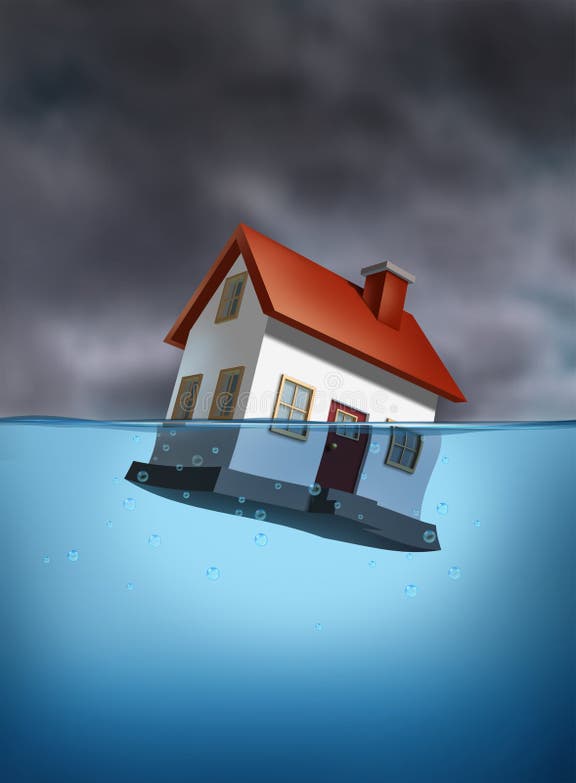 Sinking Home stock illustration. Illustration of rainstorm - 22806227