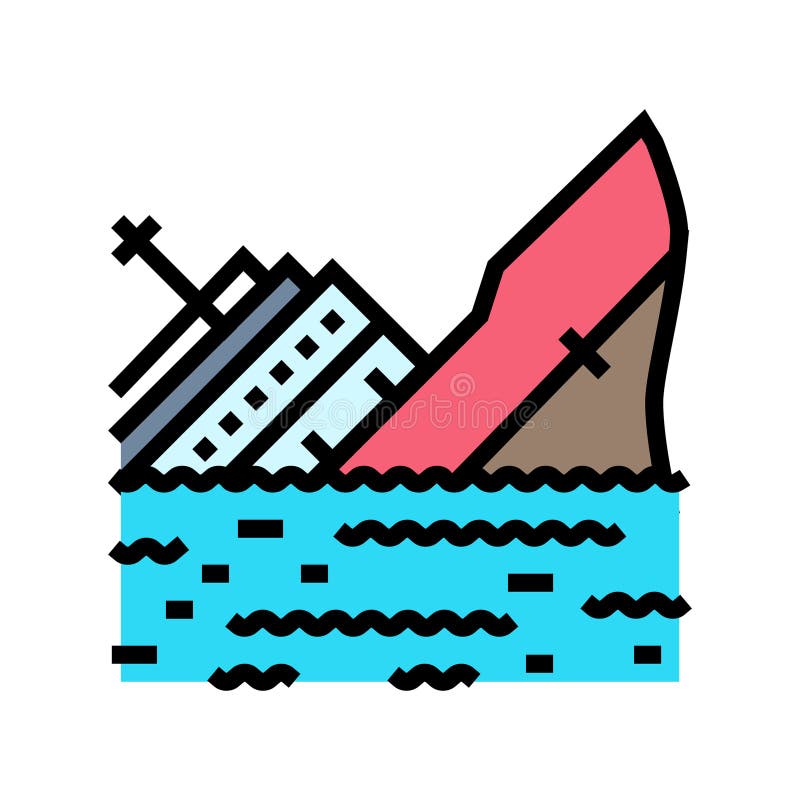 Sinking Ship Sad Mood Color Icon Vector Illustration Stock Vector ... Sinking Ship Sad Mood Color Icon Vector Illustration Stock Vector ...