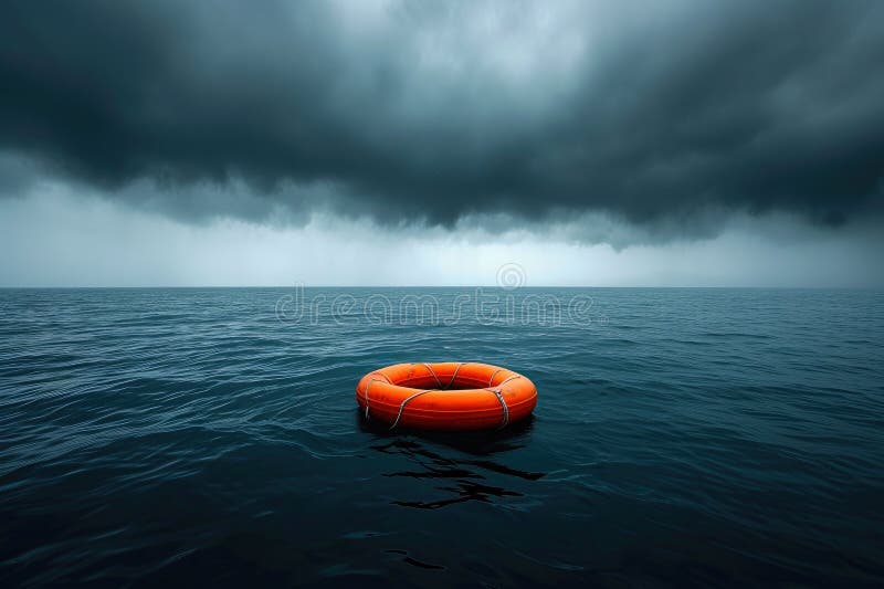 Sinking Ship Silhouette: a Terrifying Nautical Scene. Stock ...