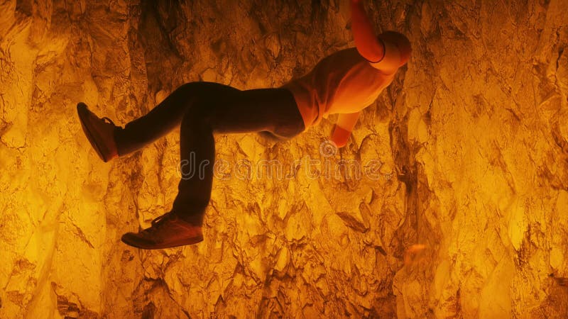 Sinners Fall To Hell Fire. Religious Concept. Realistic 4k Animation ...