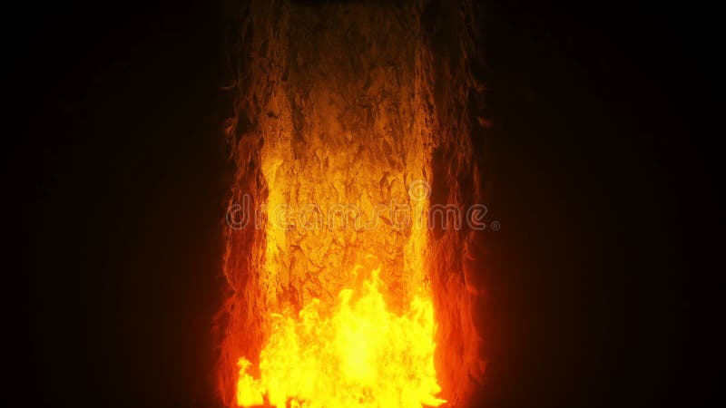 Sinners Fall To Hell Fire. Religious Concept. Realistic 4k Animation ...