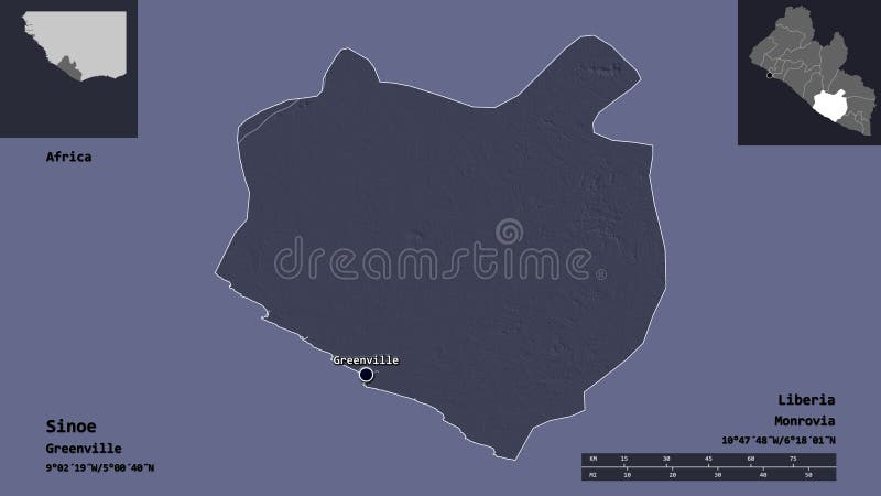 Sinoe, County of Liberia,. Previews. Administrative Stock Illustration ...