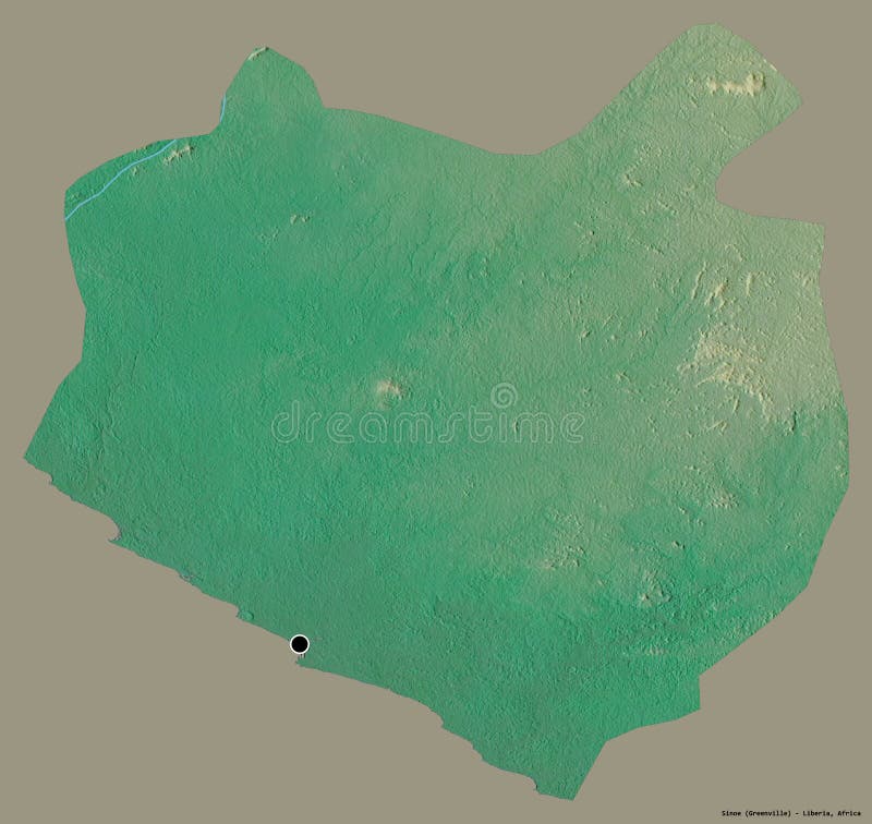 Sinoe County of Liberia Flag Textile Cloth Fabric Waving on the Top ...