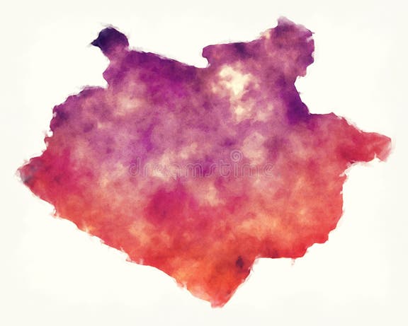 Sinoe County Watercolor Map of Liberia Stock Illustration ...