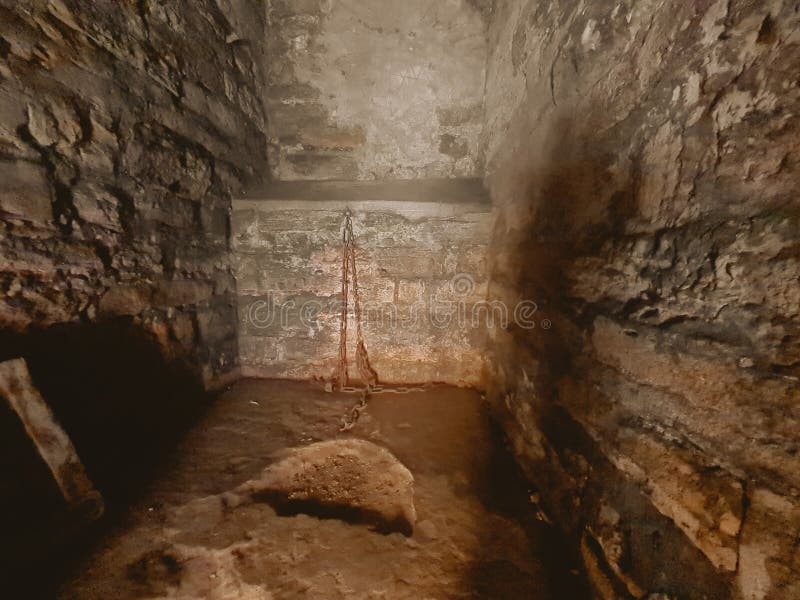 Sinop Prison Cell with Chain on the Wall Stock Image - Image of rock ...